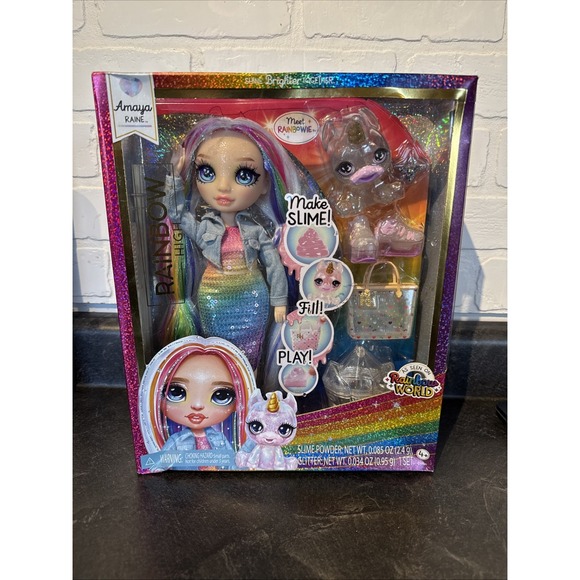 Rainbow High | Toys | New Rainbow High Amaya Rainbow With Slime Kit Pet ...